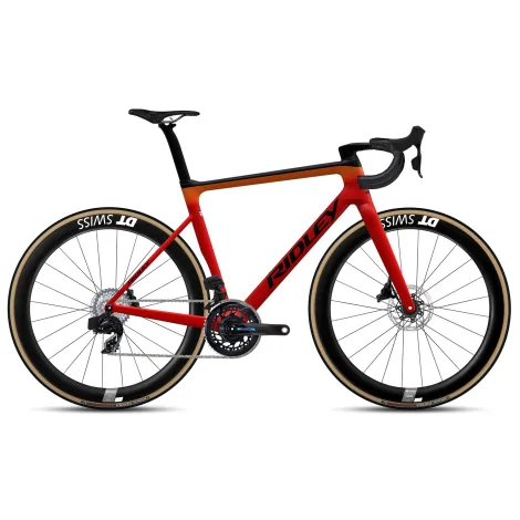 7379.99 Ridley Falcn RS Force AXS Carbon Road Bike 2024 Black Red Orange Medium